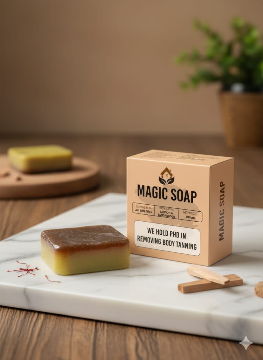 Handmade Magic Soaps For Skin Glow and Tan remover (pack of 2 ...